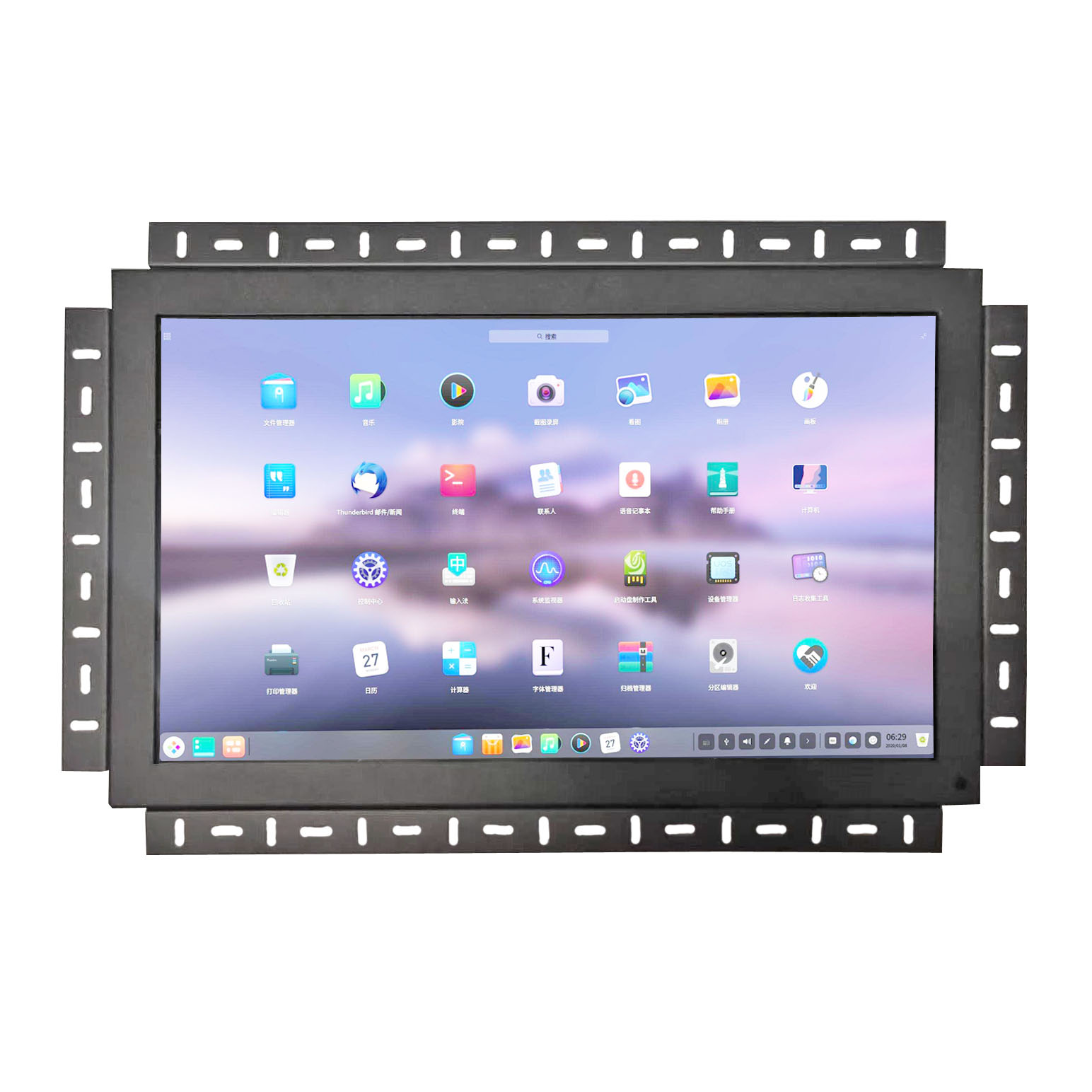 21.5 inch Pure flat lcd pcap touch monitor